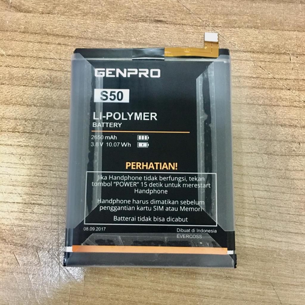 Jual BATERAI EVERCOSS GENPRO S50 100% ORIGINAL BATTERY | Shopee Indonesia
