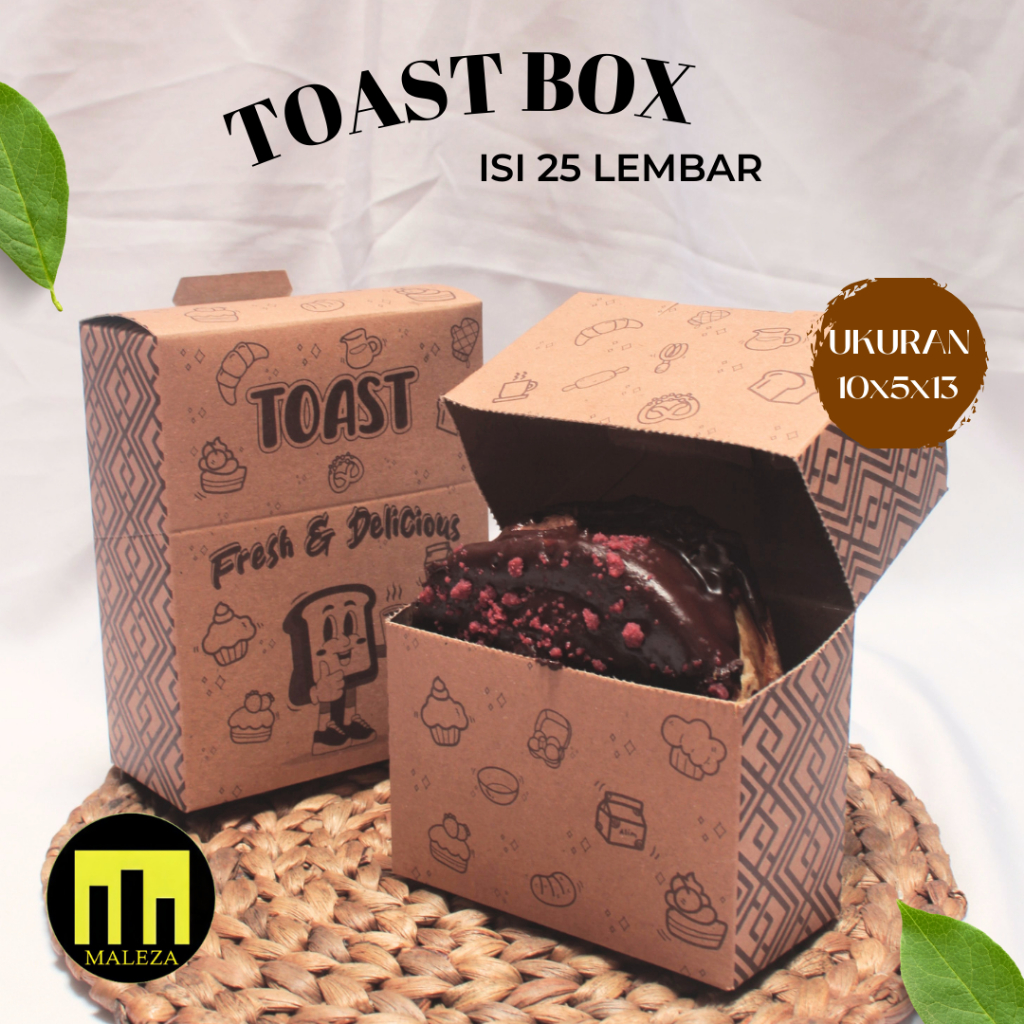 Jual Toast Box/Packaging Toast/Take Away/Kotak Roti Bakar isi 25 lembar ...