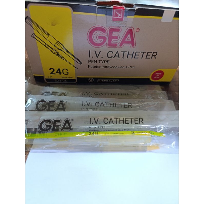 Jual ABOCATH GEA NO 24 _ JARUM INFUS GEA NO 24 _GEA IV CATHETER NO 24 ...