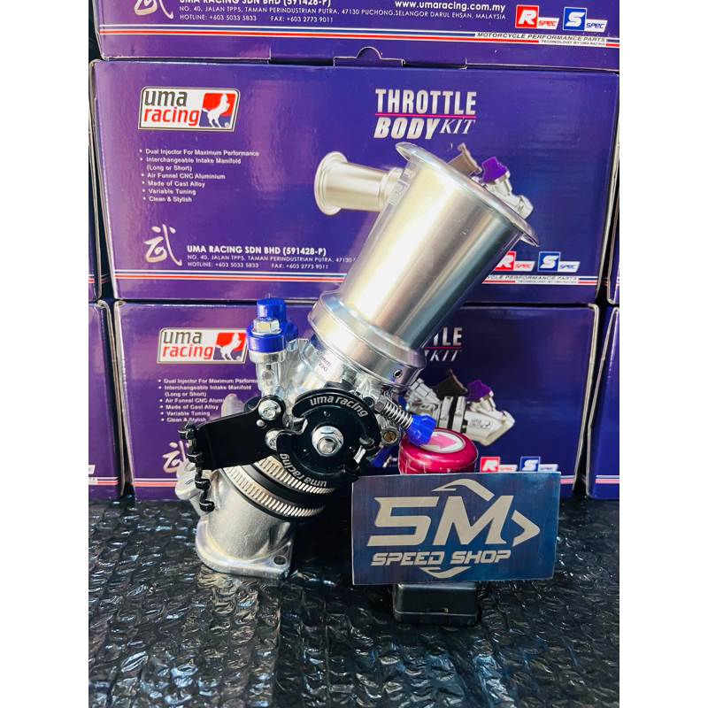 Jual Throttle Body Kit Uma Racing TB Downdraft Uma nmax new, aerox old ...