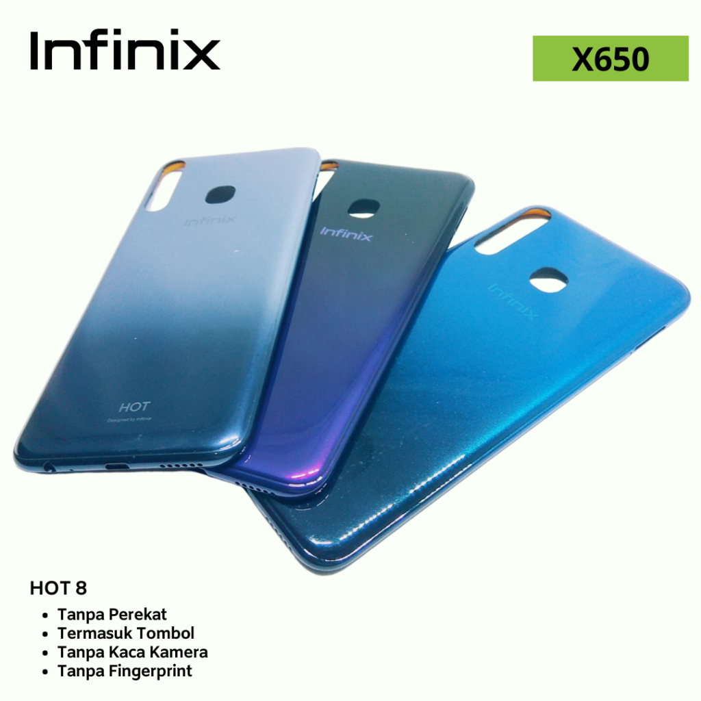 Jual Back Cover Tutup Belakang For Infinix Hot 8 X650 Backdoor X650 ...