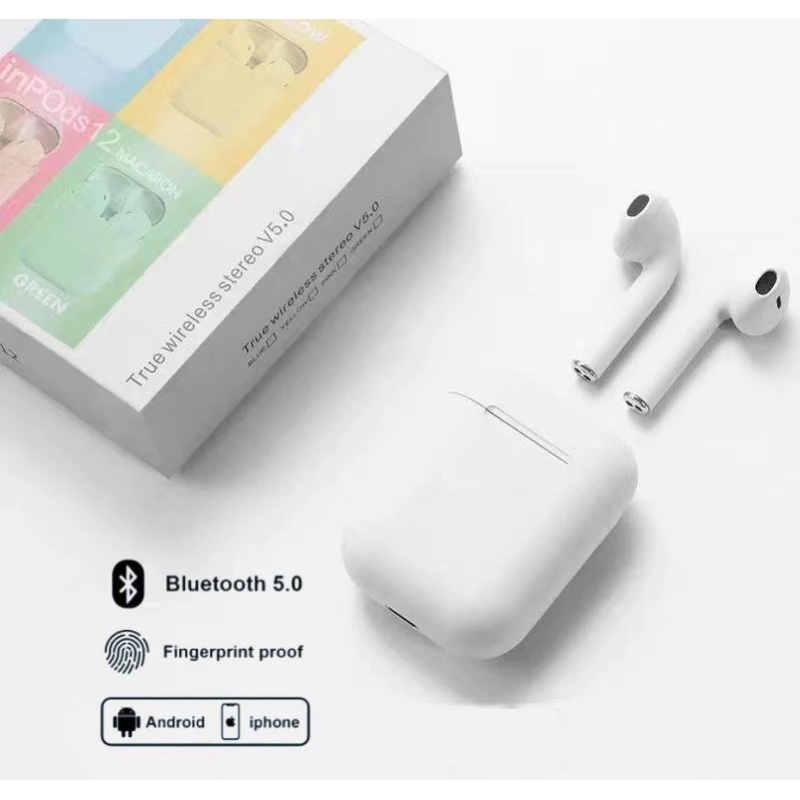 Jual EARPHONE INPODS i12 | HEADSET BLUETOOTH | Shopee Indonesia