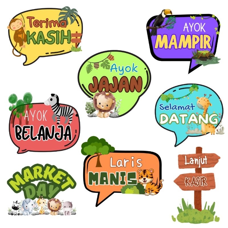 Jual Custom Props Photo Booth Properti / Foto Props MARKET DAY READY ...