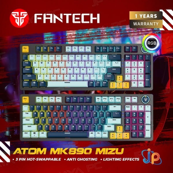 Jual Fantech Atom96 MK890 V2 Mizu RGB - Mechanical Gaming Keyboard 95% ...