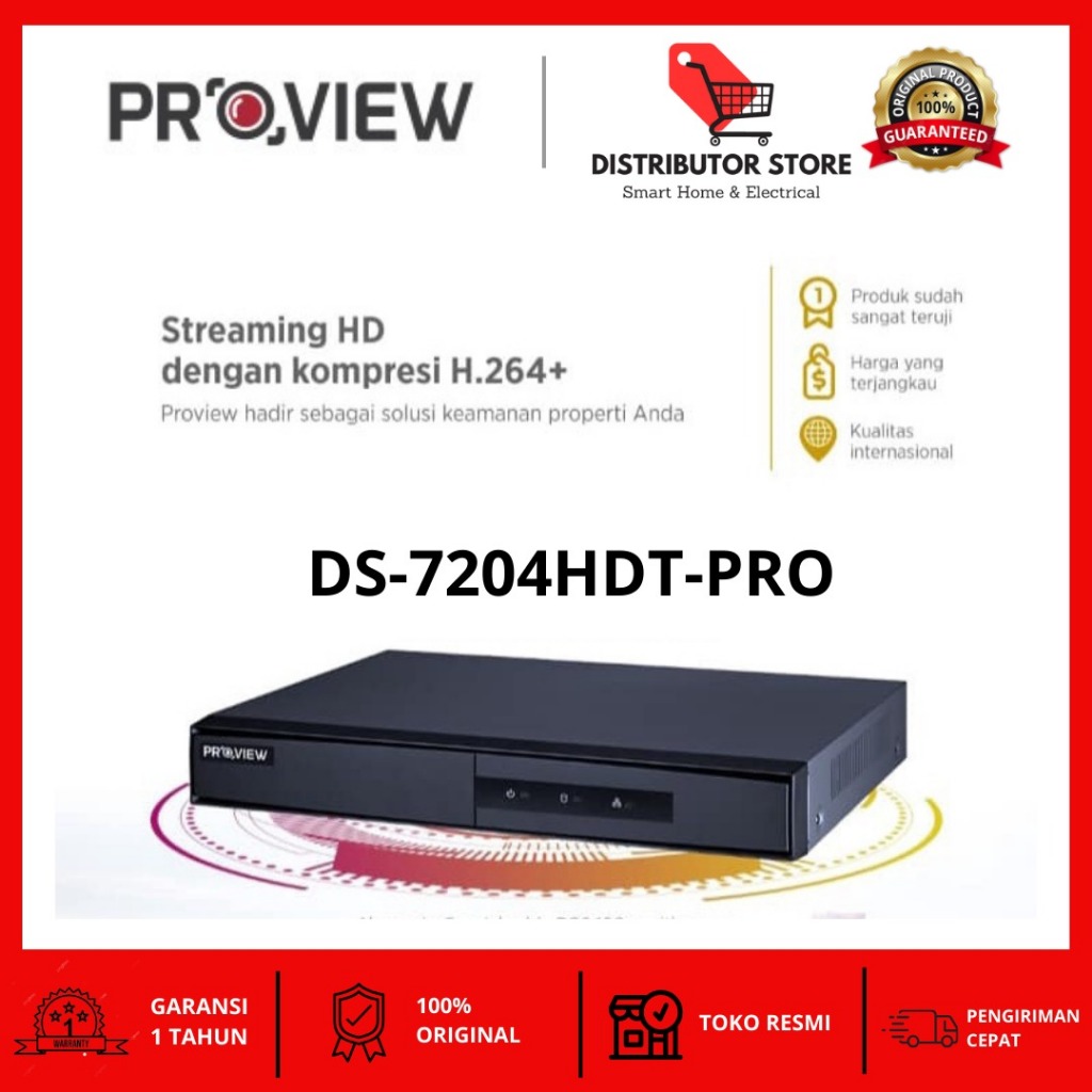 Jual DVR PROVIEW DS-7204HDT-PRO 4 CHANNEL 2MP | Shopee Indonesia