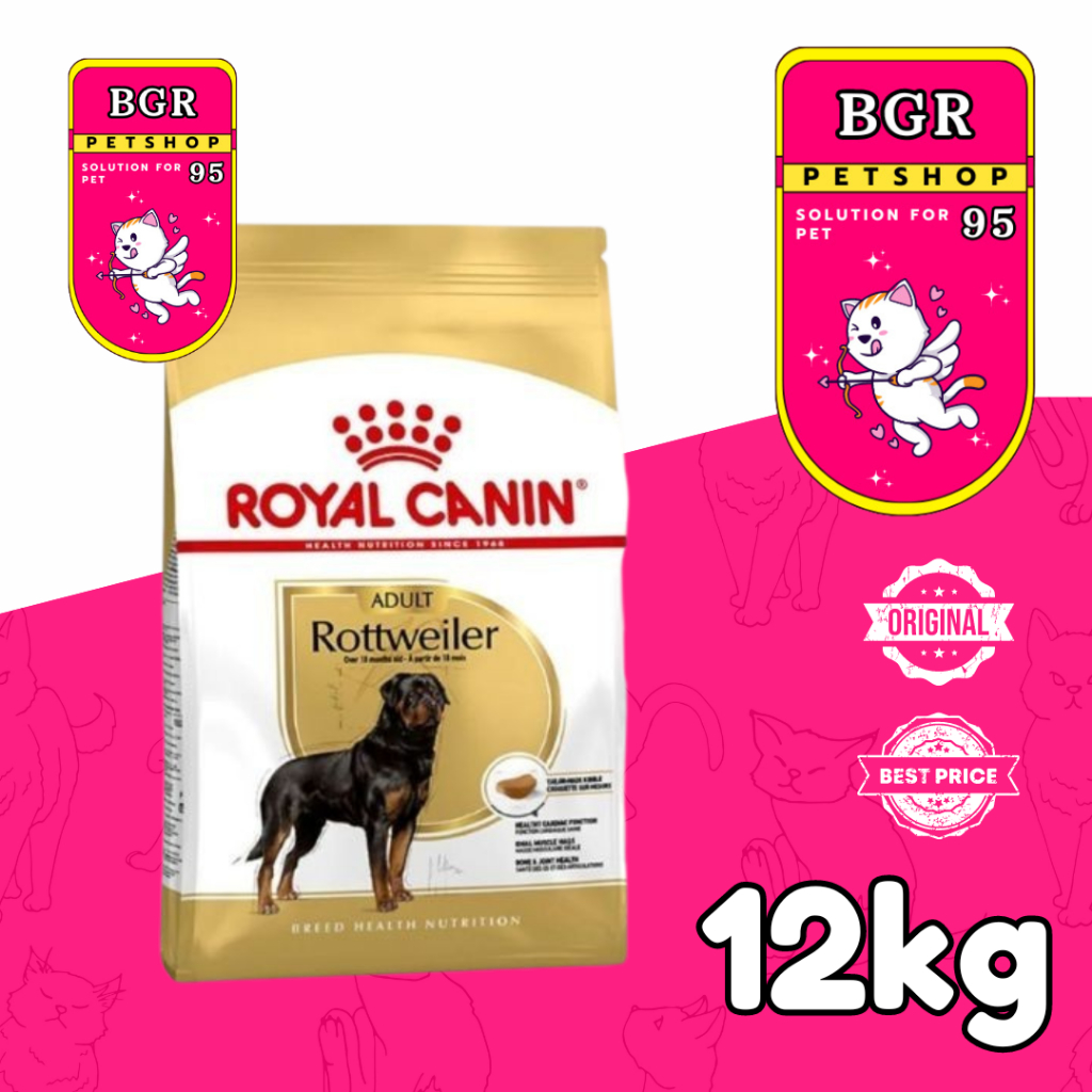 Jual Royal Canin Rottweiler Adult 12kg RC Rottweiler 12Kg | Shopee ...