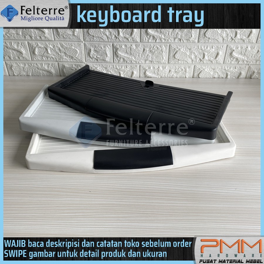 Jual keyboard tray pvc FELTERRE | tatakan mat sliding rel laci meja ...