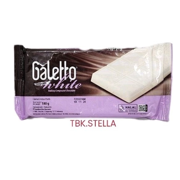 Jual GALETTO WHITE COMPOUND 180 GR COKLAT PUTIH COMPOUND | Shopee Indonesia