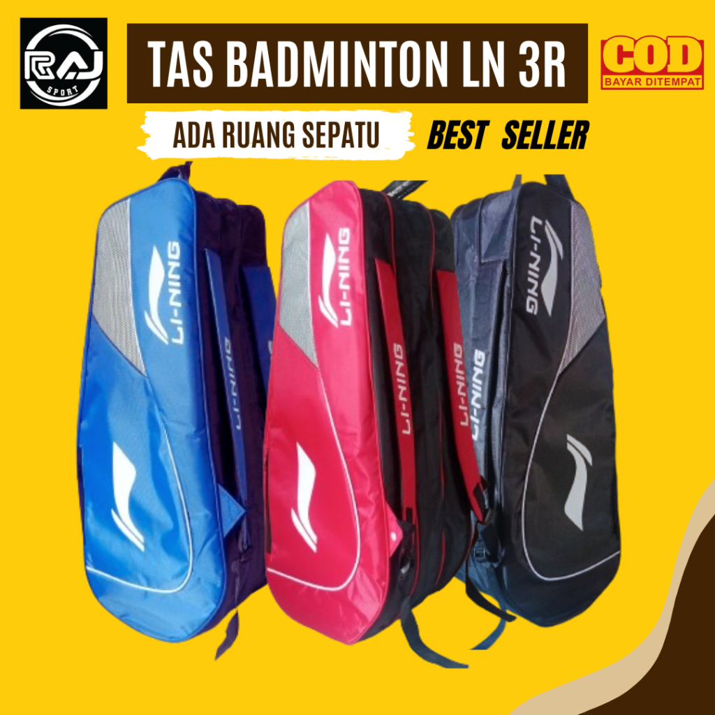 Jual Tas Raket Badminton LN 3Reselting Jaring Besar Ada Tempat ...
