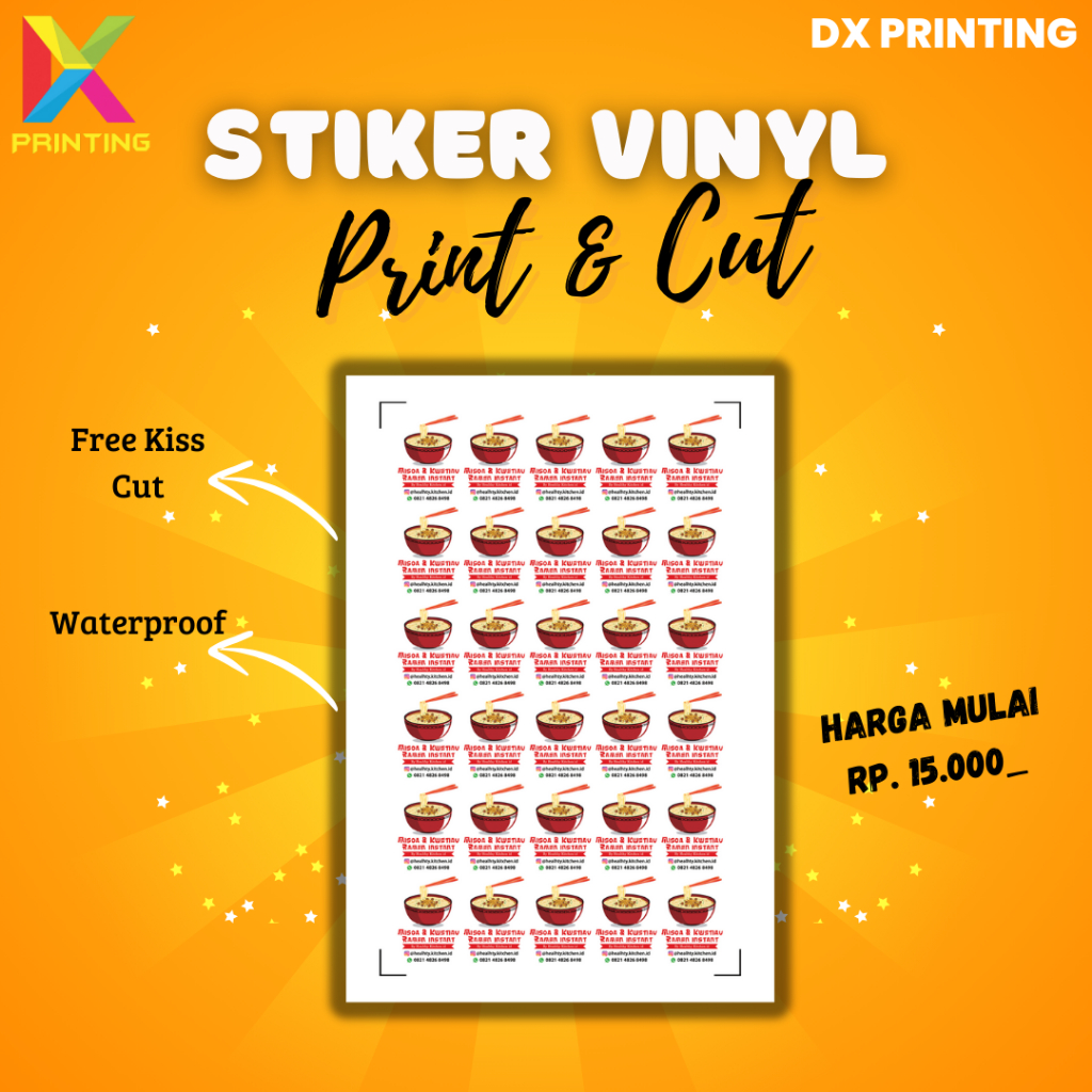 Jual Cetak Stiker Vinyl A3+ MURAH | Cetak Stiker Label Kemasan | Label ...