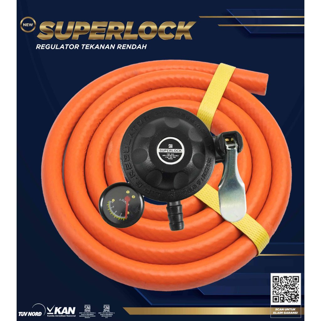Jual Superlock GRS925 - Regulator Meter Super Lock Putar + Selang anti ...