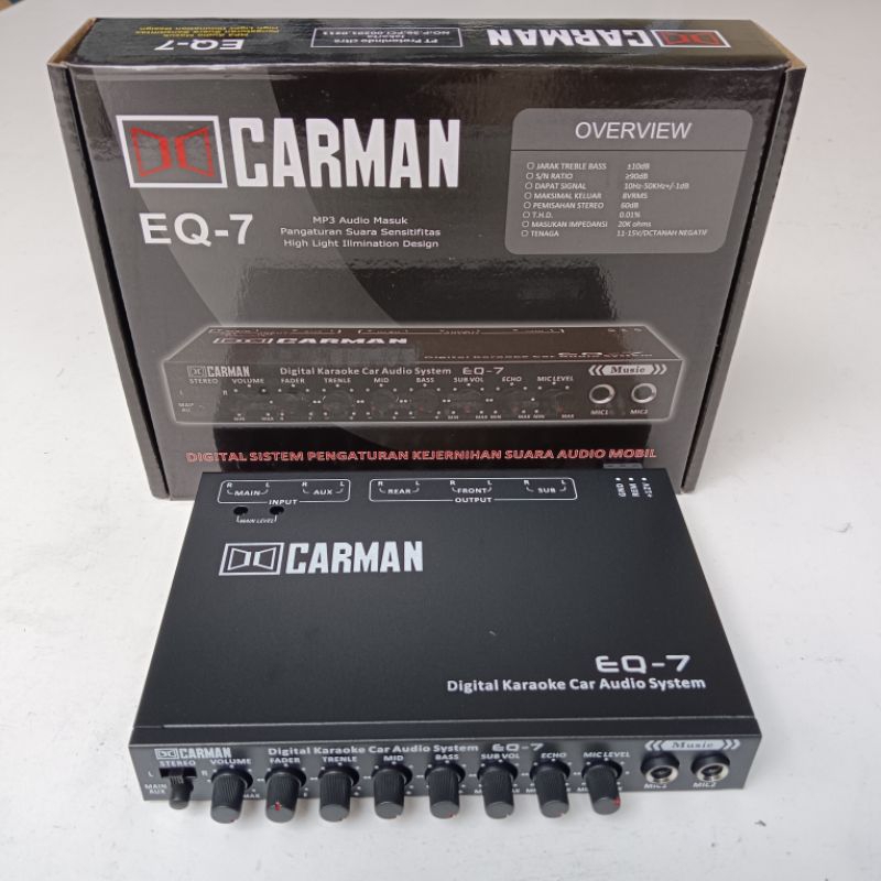 Jual Parametrik Carman Equalizer Karoke Preamp Power Mobil EQ7 | Shopee ...
