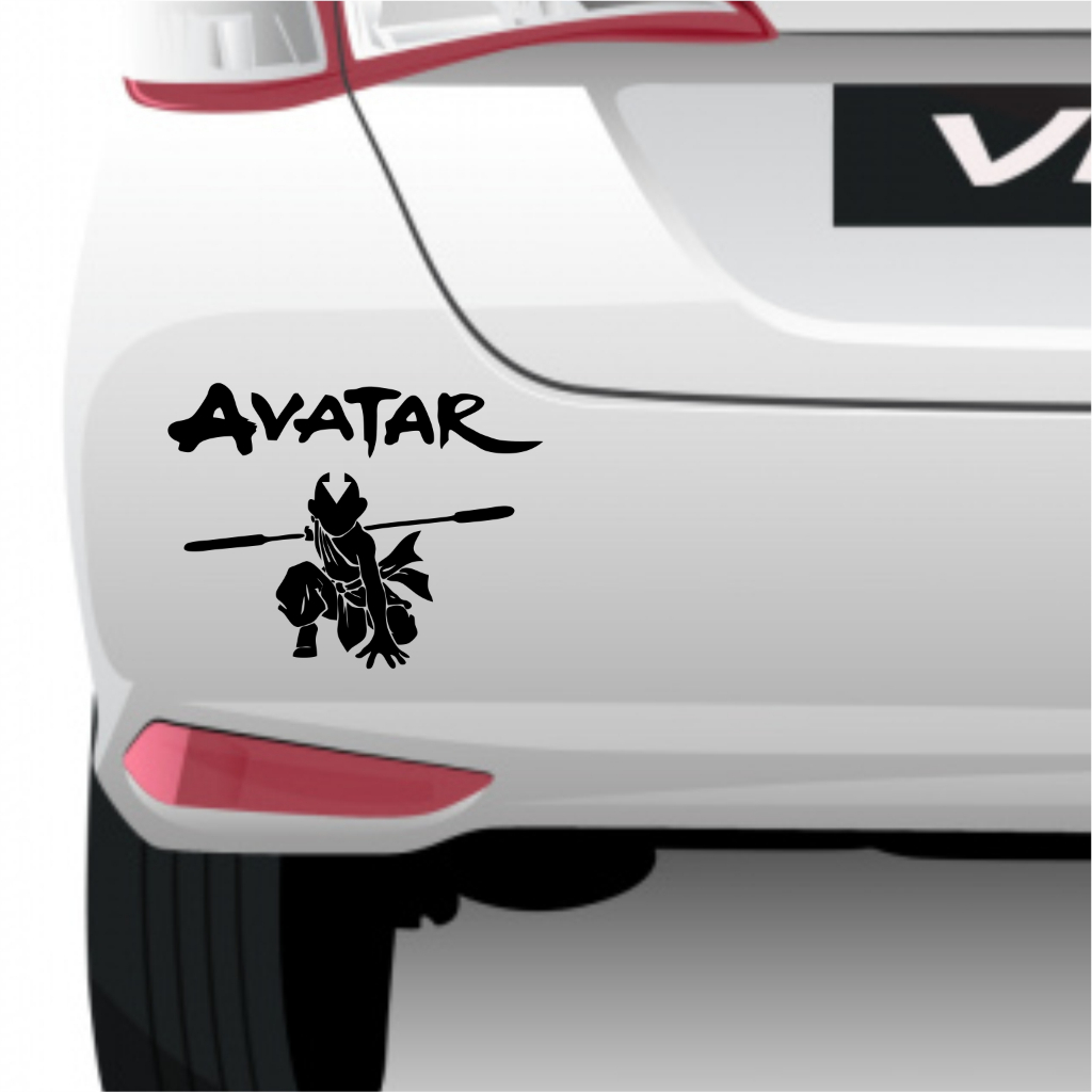 Jual CUTTING STICKER MOBIL ANIME AVATAR AANG STIKER BUMPER MOBIL KEREN ...