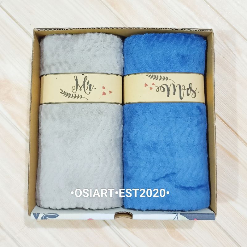 Jual Hampers Pernikahan Handuk Couple Jumbo 70x140 Cm Kado Nikahan Gift ...