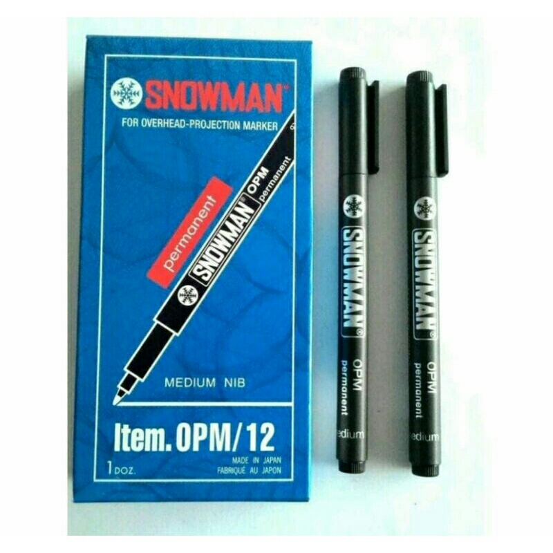 Jual Spidol / Pulpen Permanent Snowman OPM / OPF Drawing Pen Marker | Shopee Indonesia