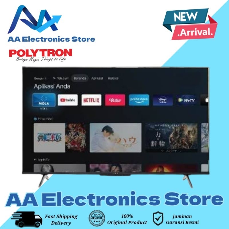 Jual POLYTRON PLD65UG5959 LED 4K UHD SMART GOOGLE TV 65 INCH PLD ...