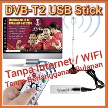 Jual DVB T2 USB Stick TV Tuner TV Digital dilengkapi Remote terbaik ...