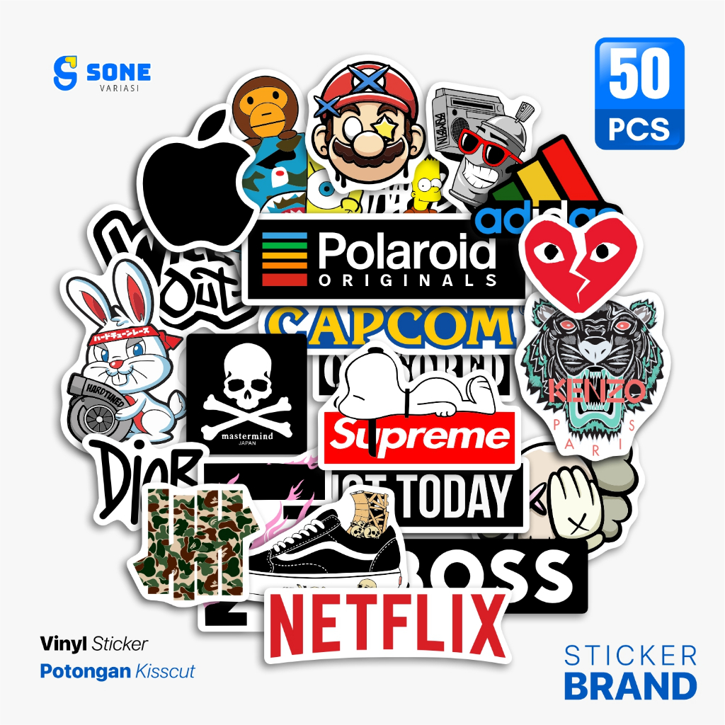 Jual STIKER Aesthetic Logo Hypebeast Graffiti Paper Vinyl Waterproof ...