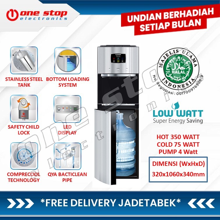 Jual SANKEN HWD-C575S-BK / HWD-C575 SBK Dispenser Bottom Loading Low Watt | Shopee Indonesia