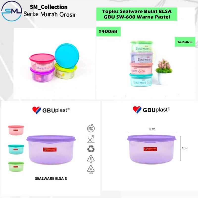 Jual Toples Snack/Toples Plastik/Toples Kue/Toples GBU Elsa SW-600 ...