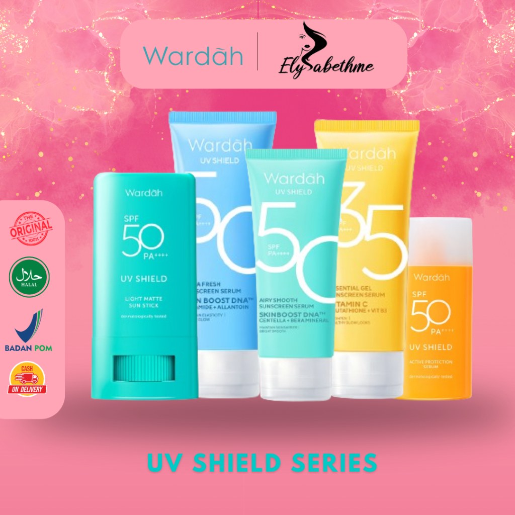Jual ELYSABETHME 🅆 🄰 🅁 🄳 🄰 🄷 Wardah Sunscreen UV SHIELD SERIES | SPF 50 ...