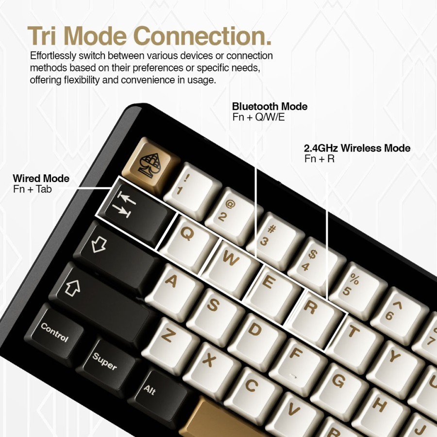 Jual Noir Spade65 / Spade-65 Aluminum Wireless Mechanical Keyboard ...