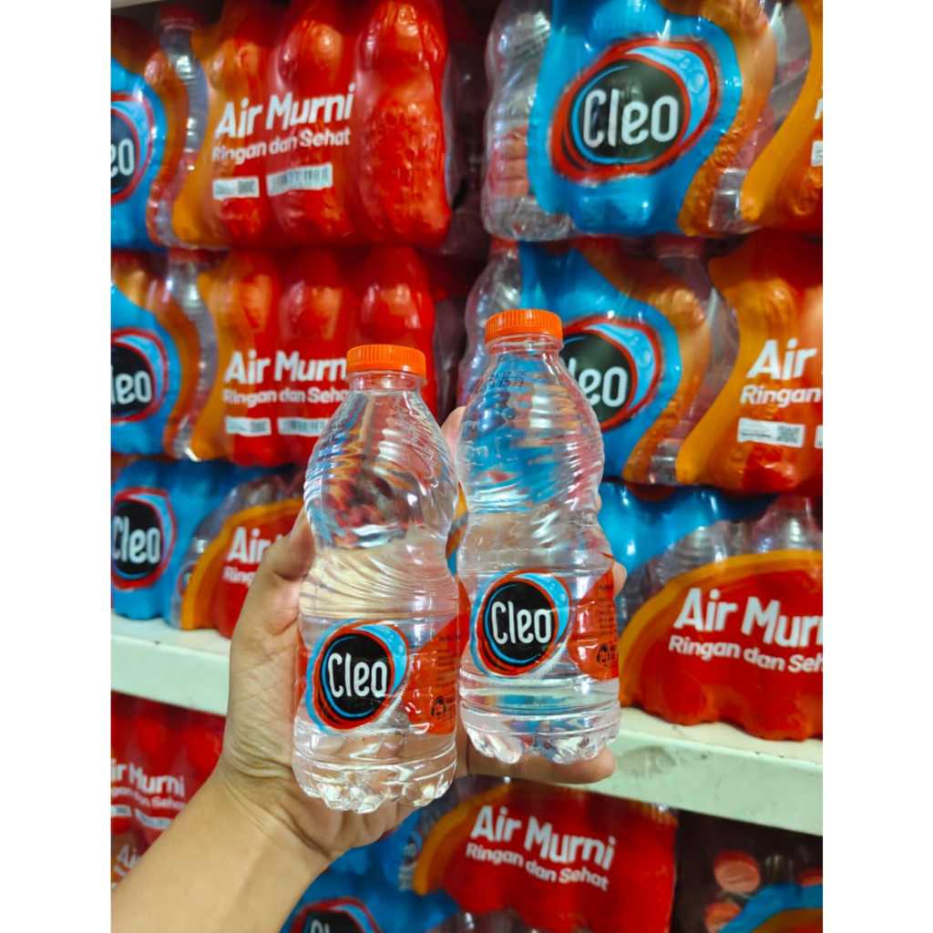 Jual air mineral cleo botol mini 220ml x 24 botol | Shopee Indonesia
