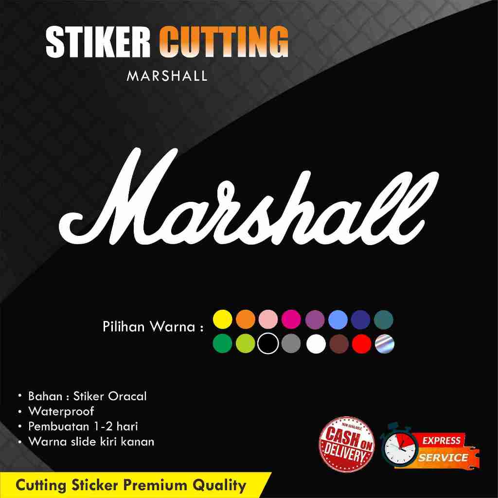 Jual Stiker MARSHALL / Stiker mobil / mobil / Label ORACAL | Shopee ...