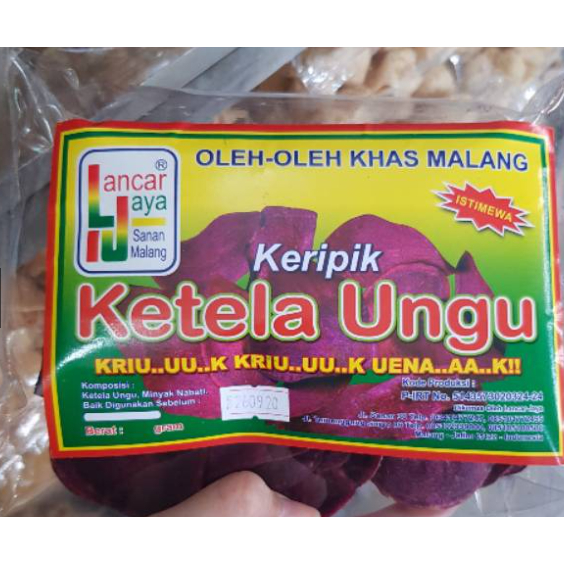 Jual Keripik Ketela Ungu Lancar Jaya khas Malang | Shopee Indonesia