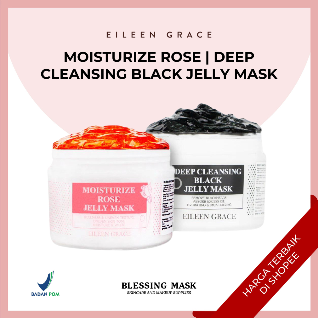 Jual EILEEN GRACE - Moisturize Rose Jelly Mask | Deep-Cleansing Black ...