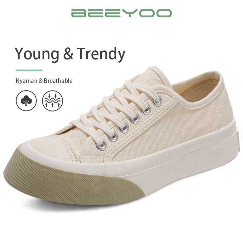 Jual Beeyoo Sepatu Sneakers Kanvas Wanita Korean Style Sepatu Cewek ...