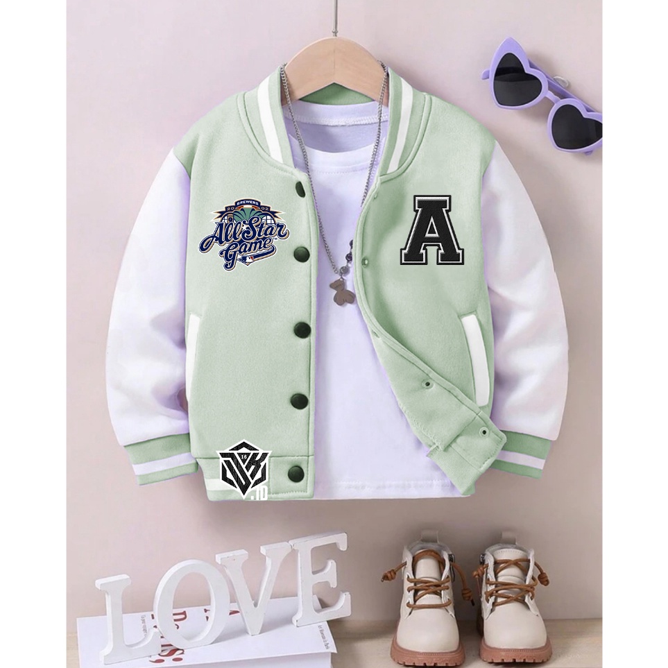 Jual ART E32P JAKET BASEBALL ANAK bisa reques inisial az UMUR 2 12 ...
