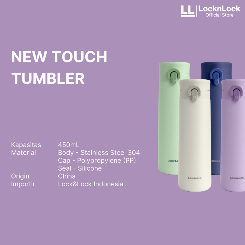 Jual LocknLock New Touch Tumbler 450ml | Shopee Indonesia