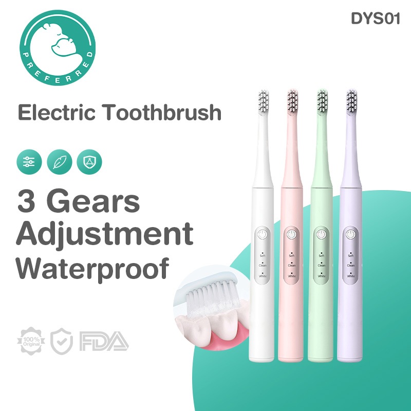 Jual PREFERRED Sikat Gigi Electric丨Waterproof Sonic Electric Toothbrush ...