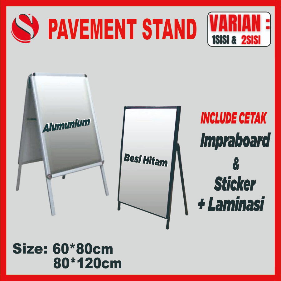 Jual Standing Banner / Pavement Stand / Pavement Sign | Shopee Indonesia
