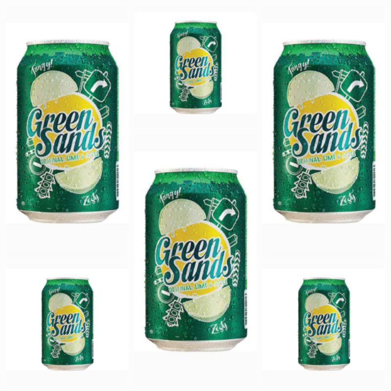 Jual Green Sands Soft Drink Minuman Berkarbonasi Lime & Apple 330 Ml ...