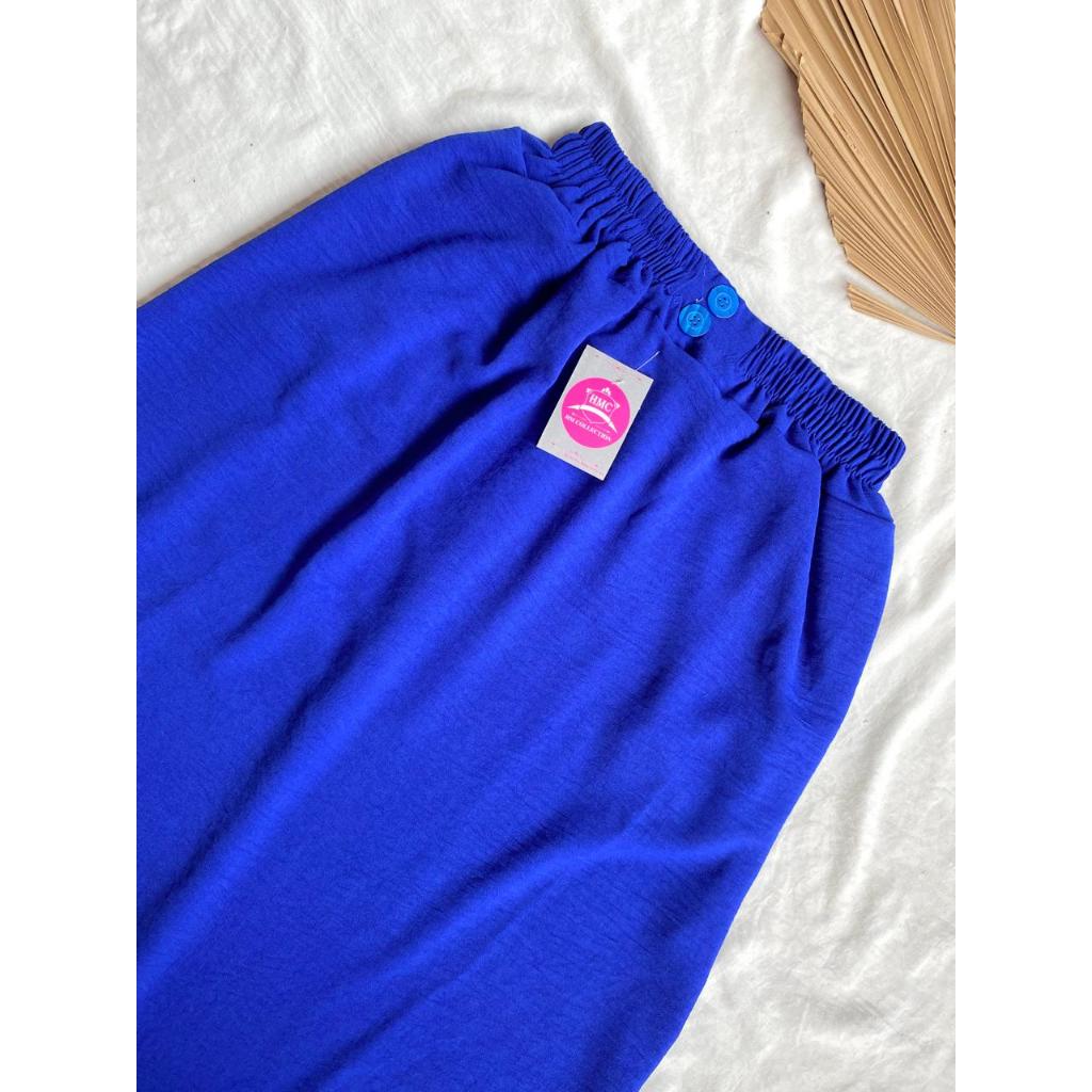 Jual Rok Kancing Crinkle Airflow/Rok Panjang Wanita Jumbo | Shopee ...