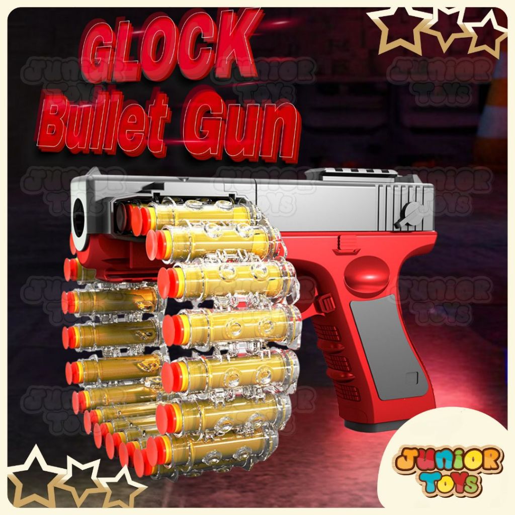 Jual Mainan Anak Laki Pistolan Glock Gun Soft Bullet Toys Tembakan ...