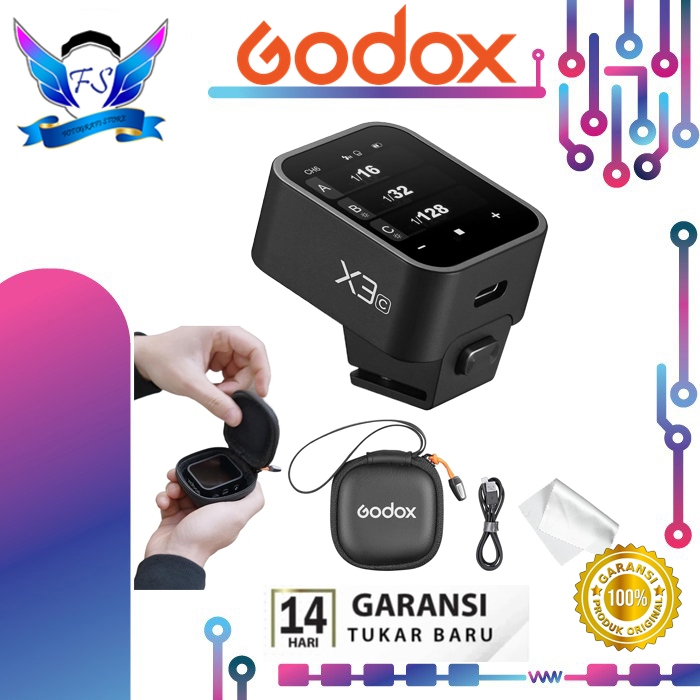 Jual Godox X3-C Touchscreen TTL Wireless Flash Trigger for Canon Nikon Sony Fuji Camera | Shopee ...