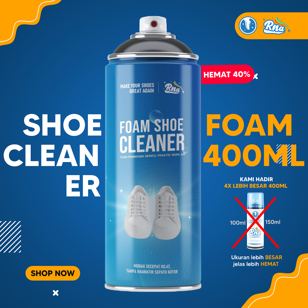 Jual Pembersih Sepatu Praktis Tanpa air 400ml sabun cuci sepatu putih ...