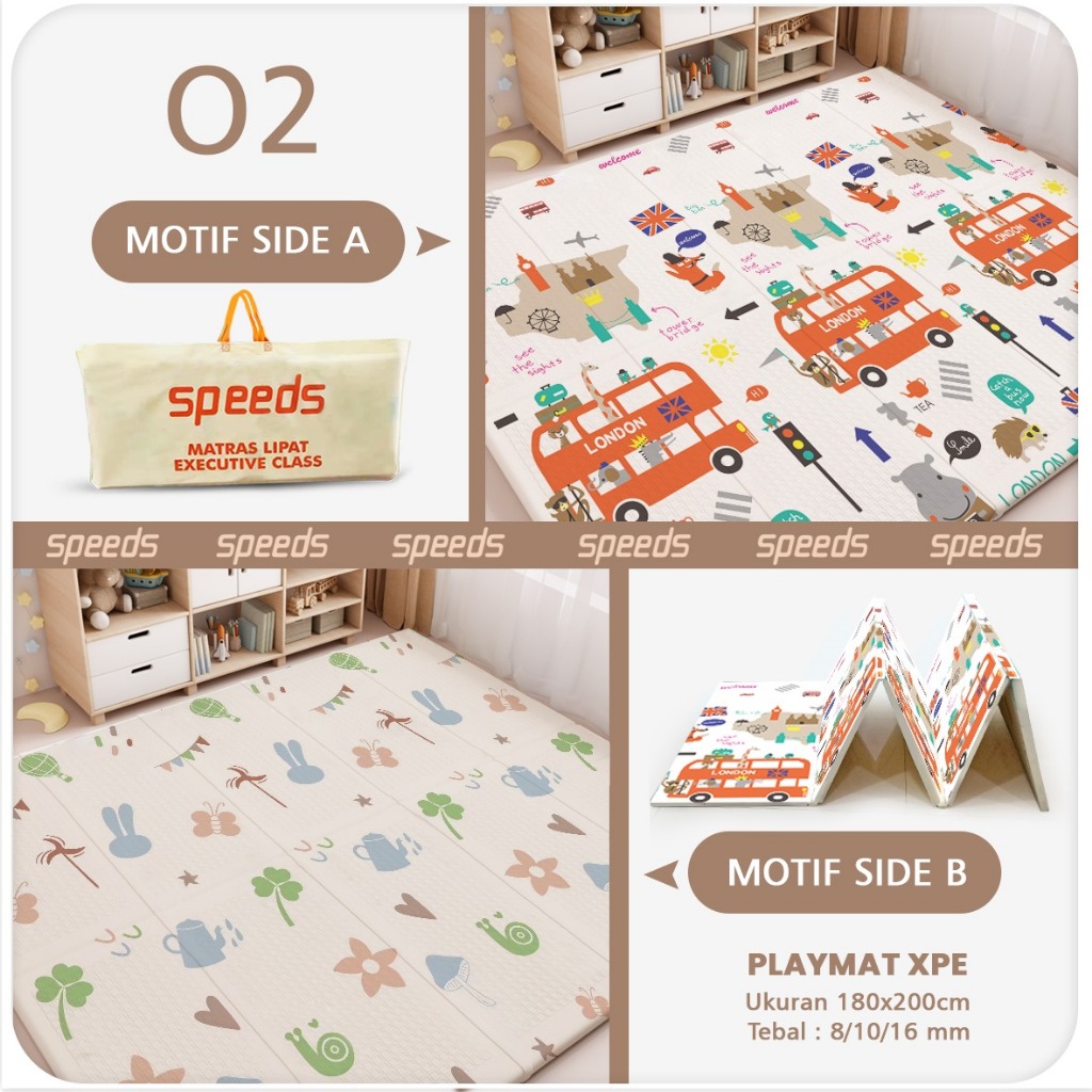 Jual Speeds SNI G Playmat Karpet Lipat Playmate Foldable Bayi Karpet ...