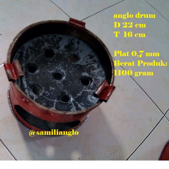 Jual ANGLO DRUM/ TUNGKU ARANG/ANGLO BUNDAR/TUNGKU DRUM D 22 CM/TEBAL 0 ...