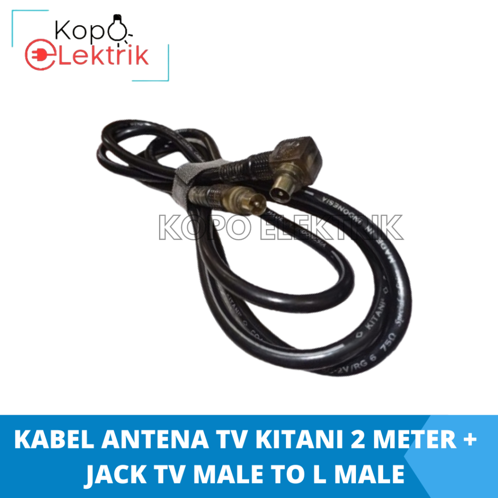 Jual KITANI Kabel Antena TV 2 Meter + Jack TV / Coaxial Cable Male to L Male | Shopee Indonesia