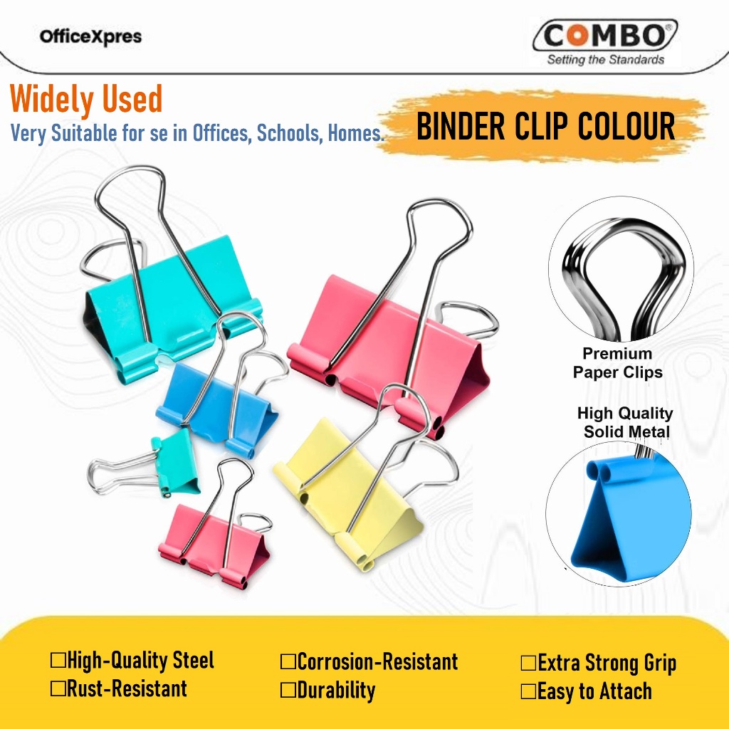 Jual (1 DRUM) Binder Klip Besar / Binder Clip Warna / Klip Kecil Besar ...