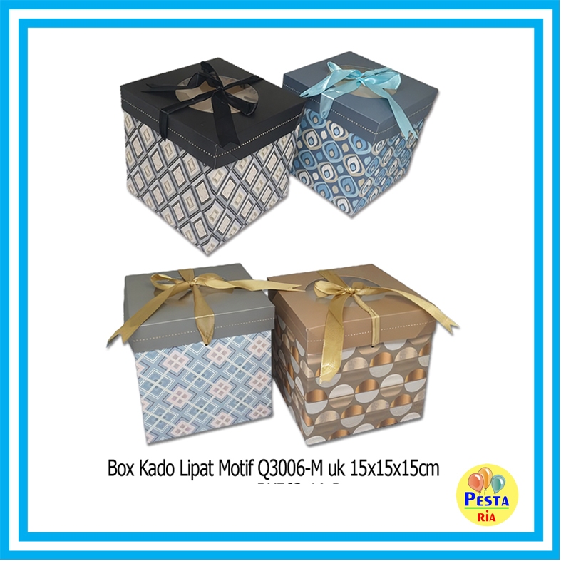 Jual Murah!! (1Pcs) Box Kado Lipat Motif, box kado, Box hampers Gift, box kotak, kotak kado ...