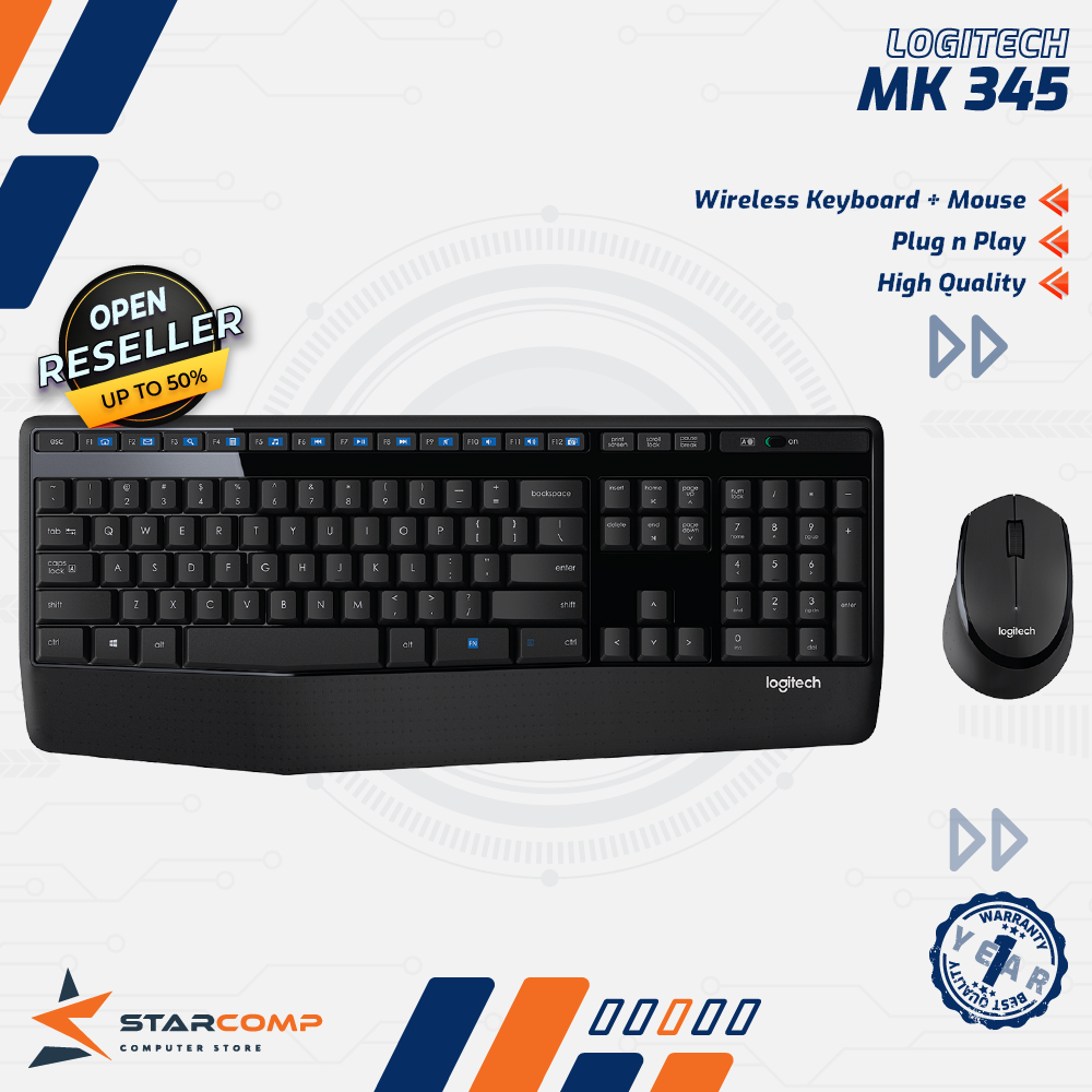 Jual Logitech MK345 Combo Wireless Keyboard Mouse | Shopee Indonesia