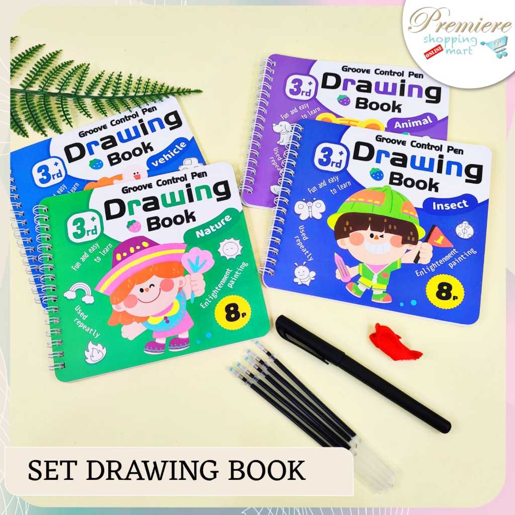 Jual PSM - Drawing Book 1 Paket Isi 4pc / Buku Mewarnai Anak | Shopee ...