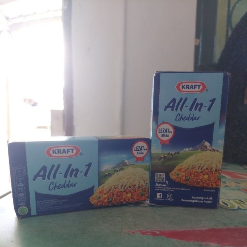 Jual Keju Murah Kraft All In One cheddar parut ED baru | Shopee Indonesia
