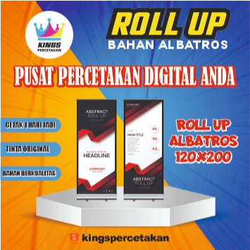 Jual Cetak Roll up banner Albatros size 120x200 bisa custom desain | Shopee Indonesia