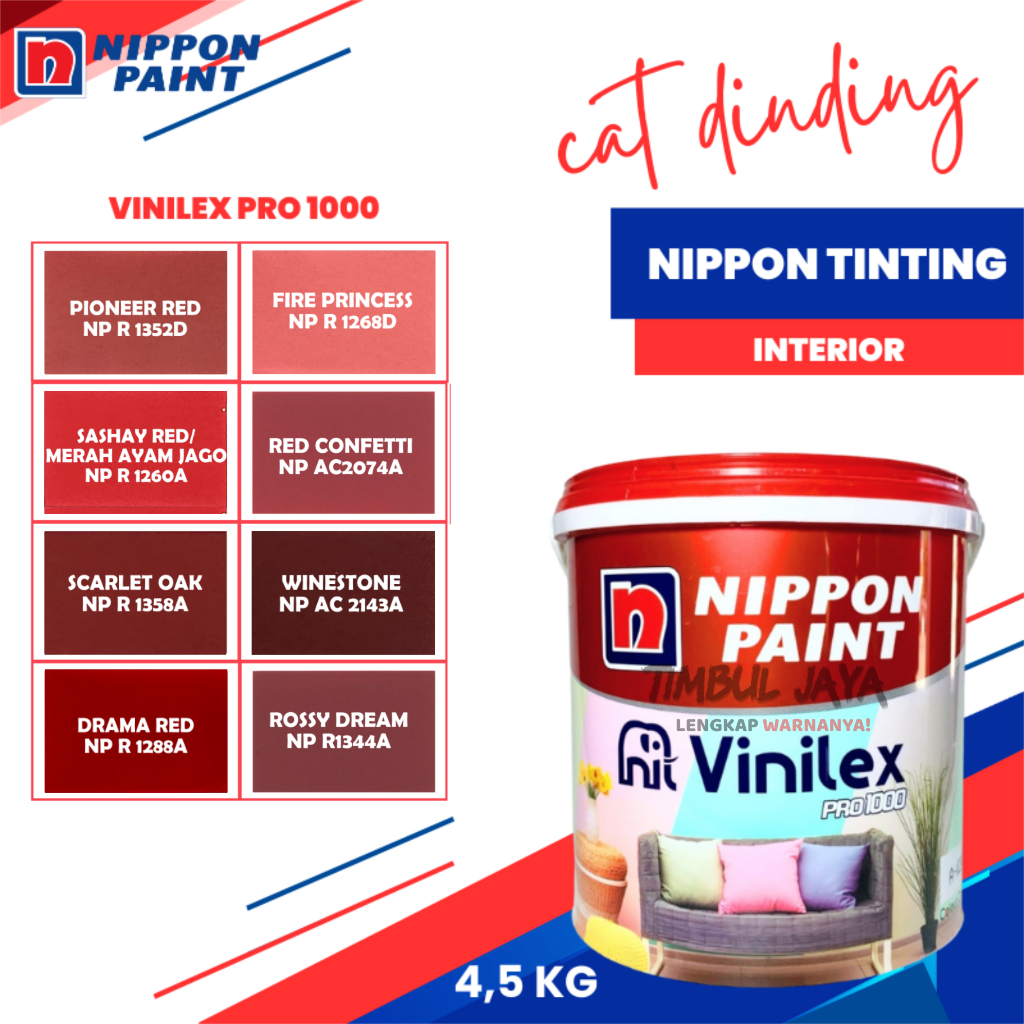 Jual VINILEX Pro1000 4,5Kg Cat Tembok Nippon Paint Interior Dalam ...